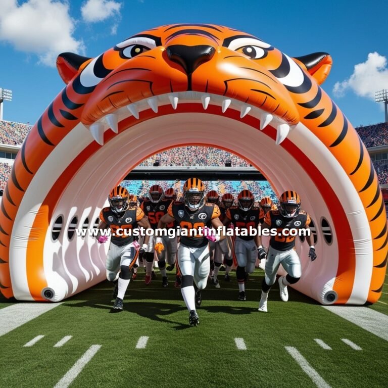 Inflatable Tiger Head Tunnels